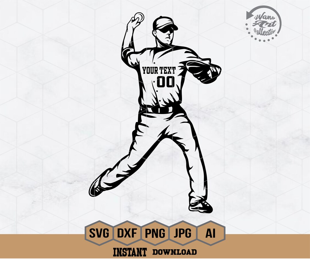 Baseball Player Svg | Personalized Baseball Player Svg | Baseball Svg ...