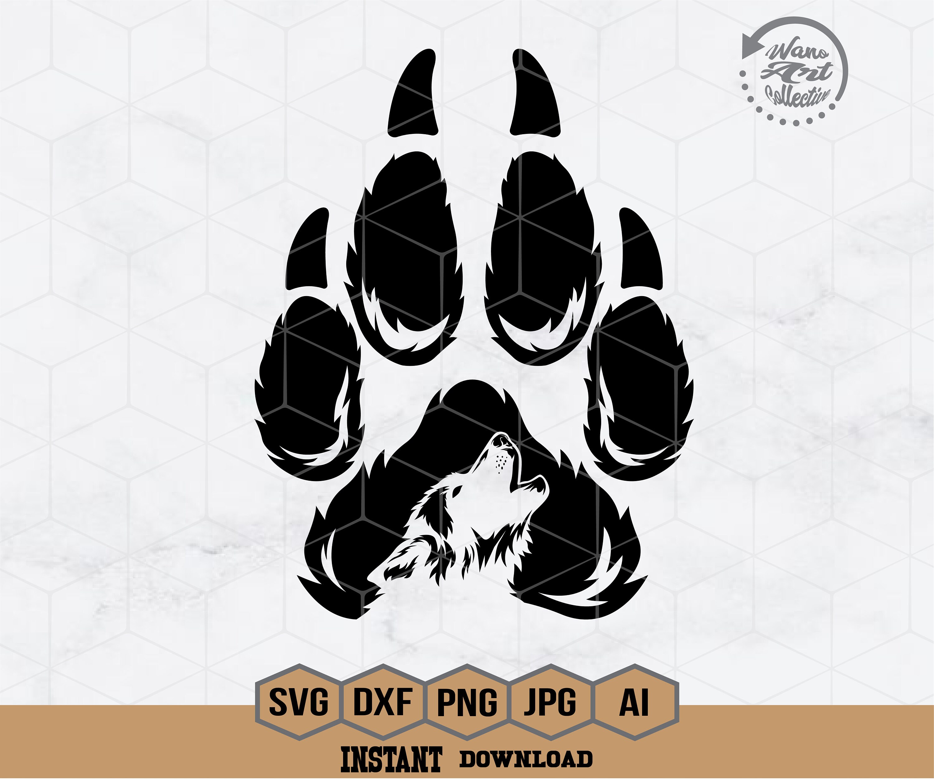 Wolf Paw Svg Wolf Pack Svg Howling Wolf Svg Wild Animal Svg Wolf Pack ...