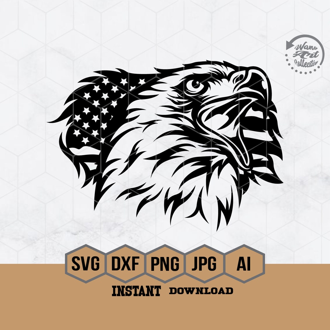 US Patriotic Eagle Svg Eagle Svg Patriotic Eagle Svg Bald - Etsy