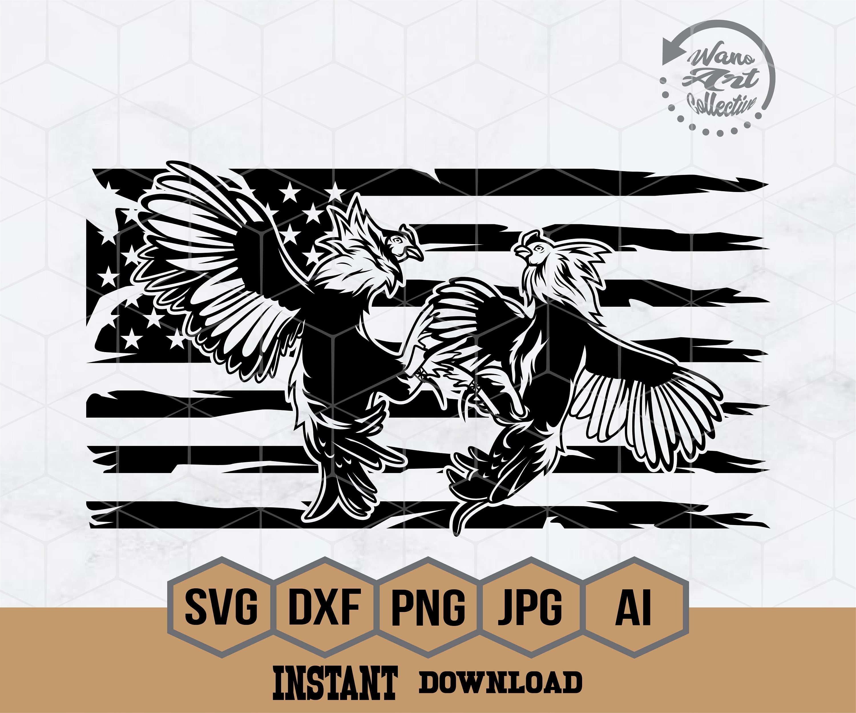 US Cockfighting Svg US Cockpit Svg Derby Stencil Angry Rooster Cutfile ...