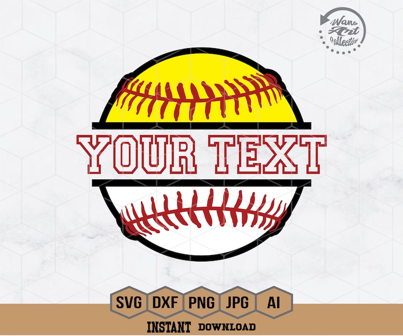Split Baseball / Softball Svg | Personalized Name Svg | Baseball ...