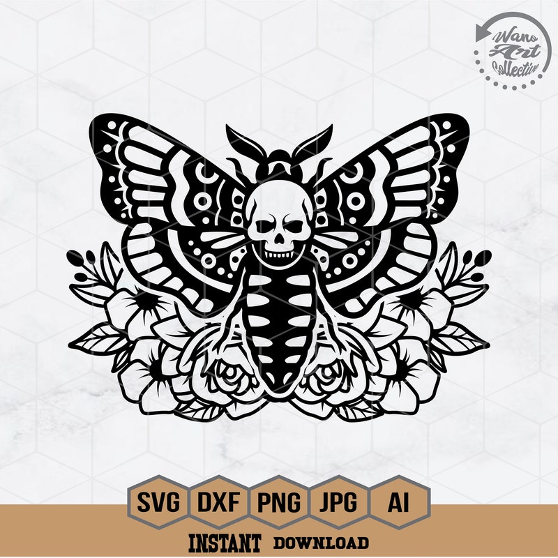 Gothic Moth Svg - Etsy