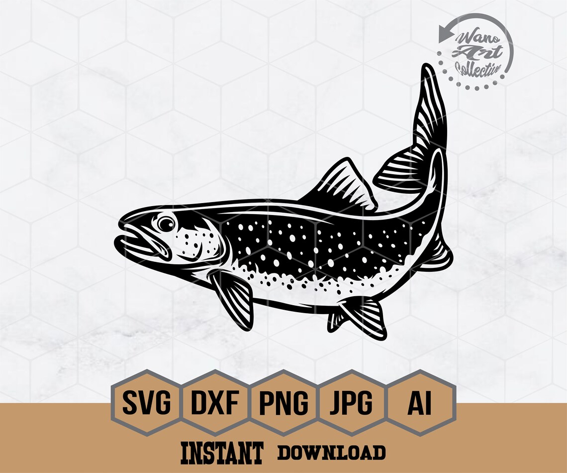 Trout Fishing Svg Trout Fish Svg Trout Svg Trout Fish - Etsy