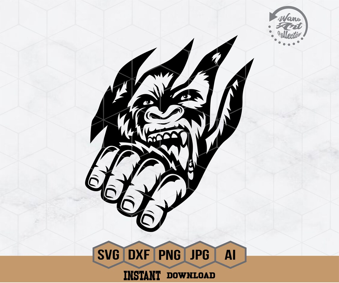 Gorilla Scratch Svg | Gorilla Svg | Gorilla Claw Svg | Ape Clipart ...