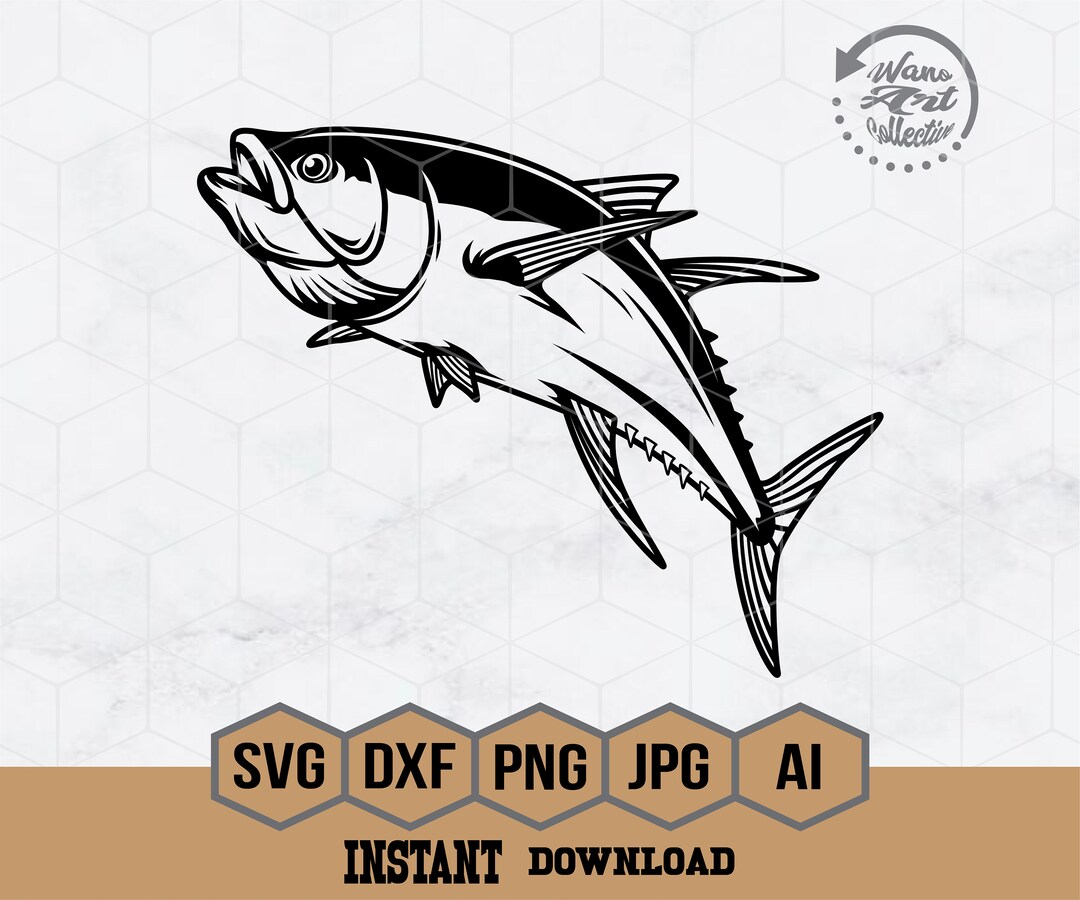 Tuna Fish Svg | Fishing Svg | Tuna Fishing Svg | Tuna Svg | Tuna ...