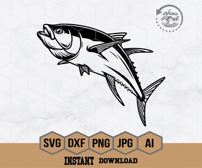 Tuna Fish Svg Fishing Svg Tuna Fishing Svg Tuna Svg Tuna Clipart Tuna ...