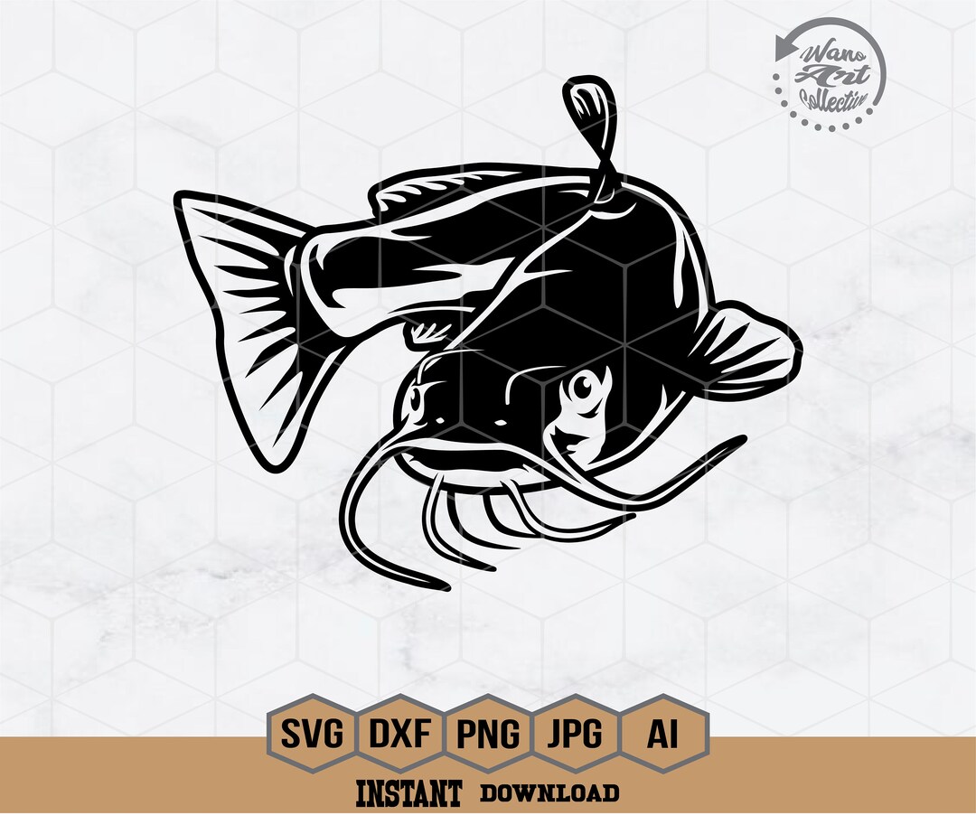 Catfish Svg | Catfish Fishing Svg | Freshwater Fish Svg | Fishing Shirt ...