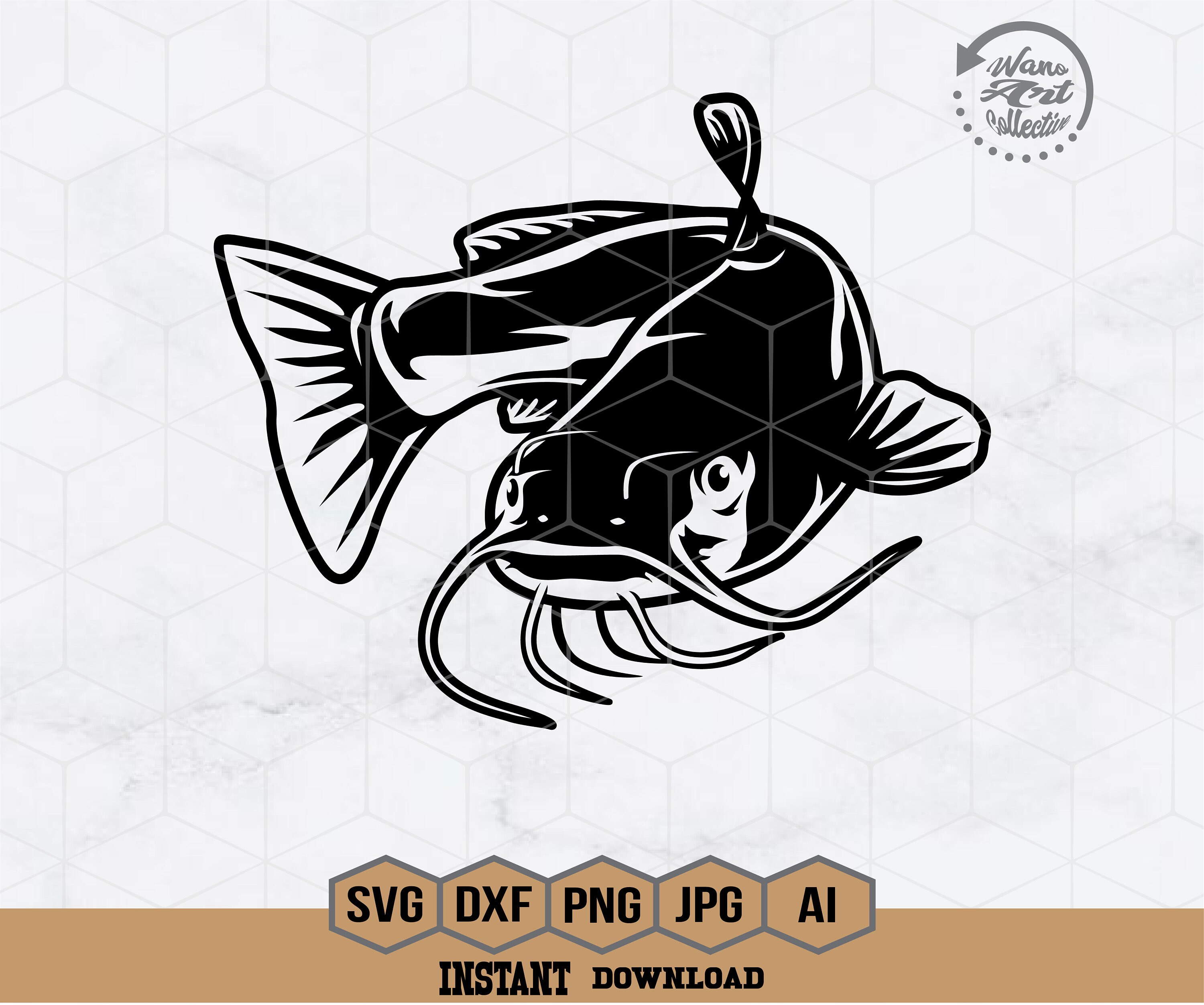 Catfish Svg Catfish Fishing Svg Freshwater Fish Svg Fishing Shirt ...