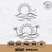 Sunrise Svg Summer Svg Sun and Wave Svg Sunset Svg Ocean Waves Svg ...