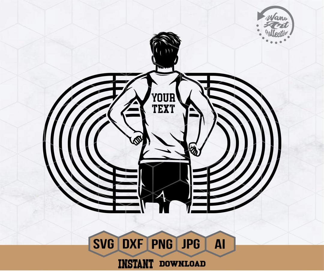 Track and Field Player Svg | Personalized Name | Track and Field Svg ...