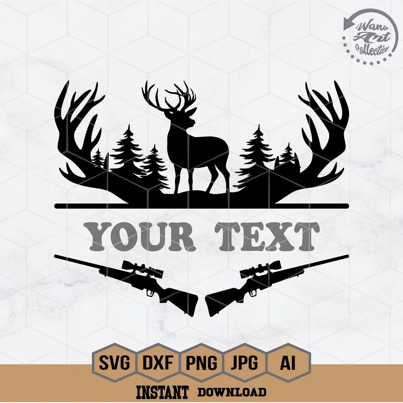 Deer Monogram Svg - Etsy
