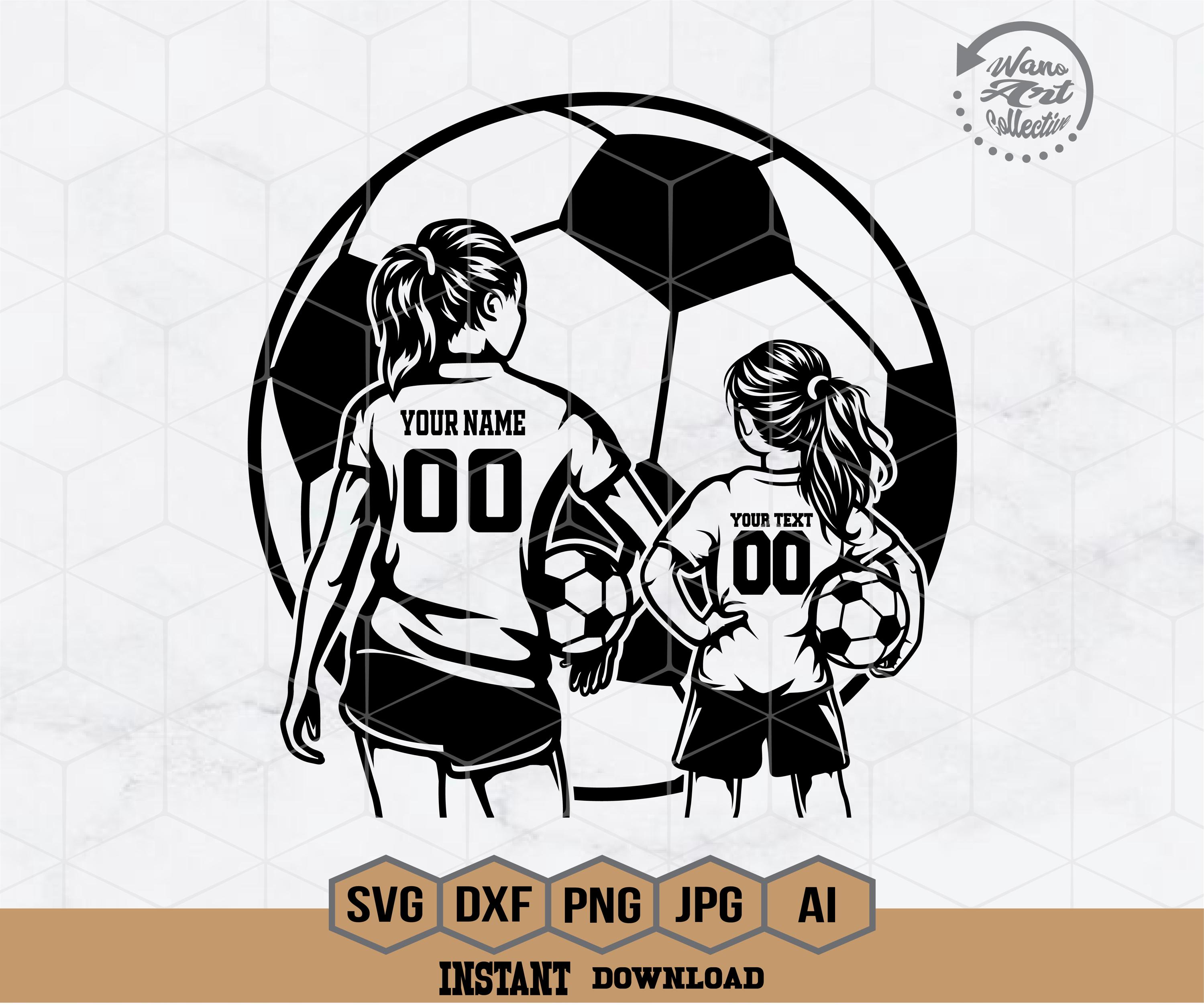 Soccer Kid Player Svg | Soccer Girl Svg | Soccer Player Svg | Soccer ...