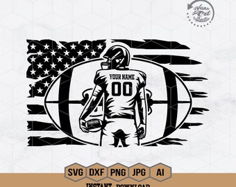 Football Player Name Svg Personalized Name Football Name Svg Football ...