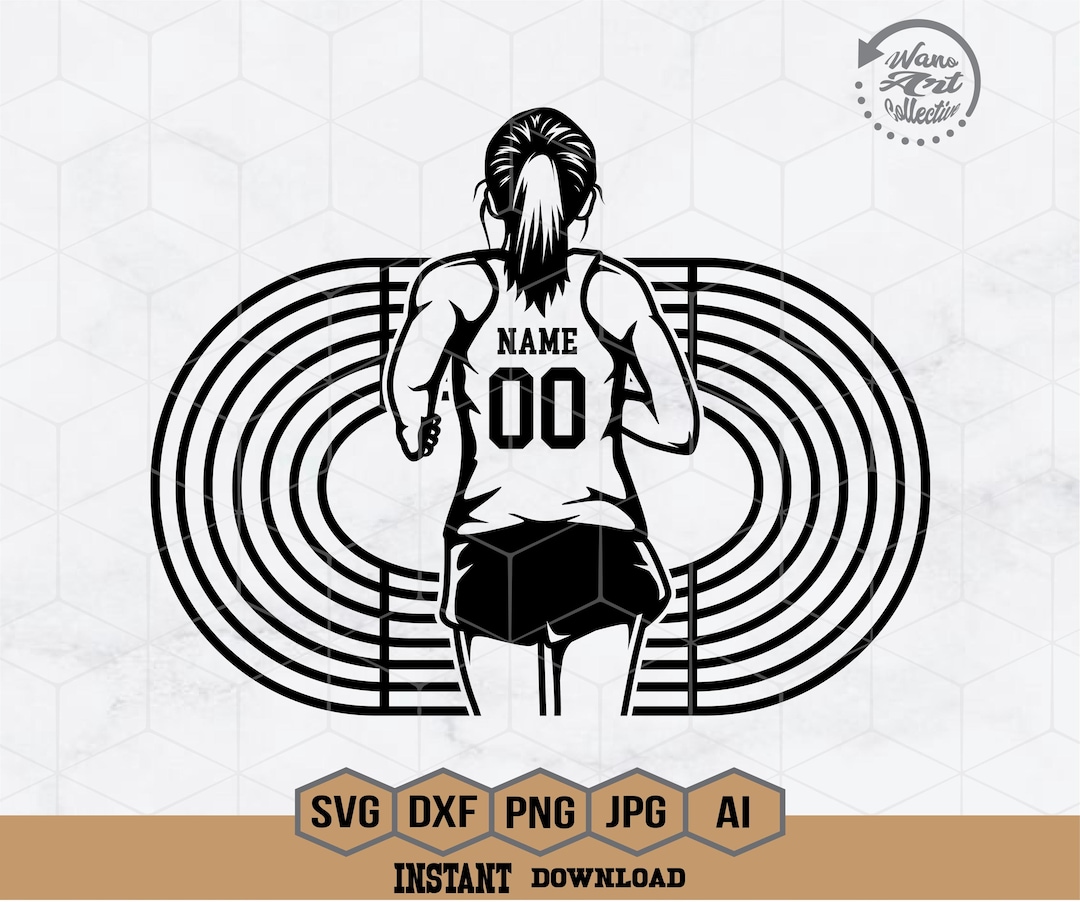 Track and Field Girl Player Svg | Personalized Name | Track and Field ...
