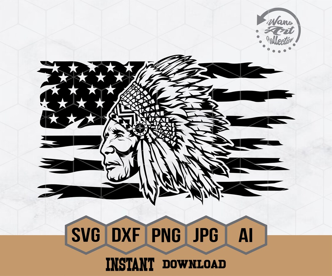 USA Native American Svg, US Native Indian Svg, American Native Svg ...