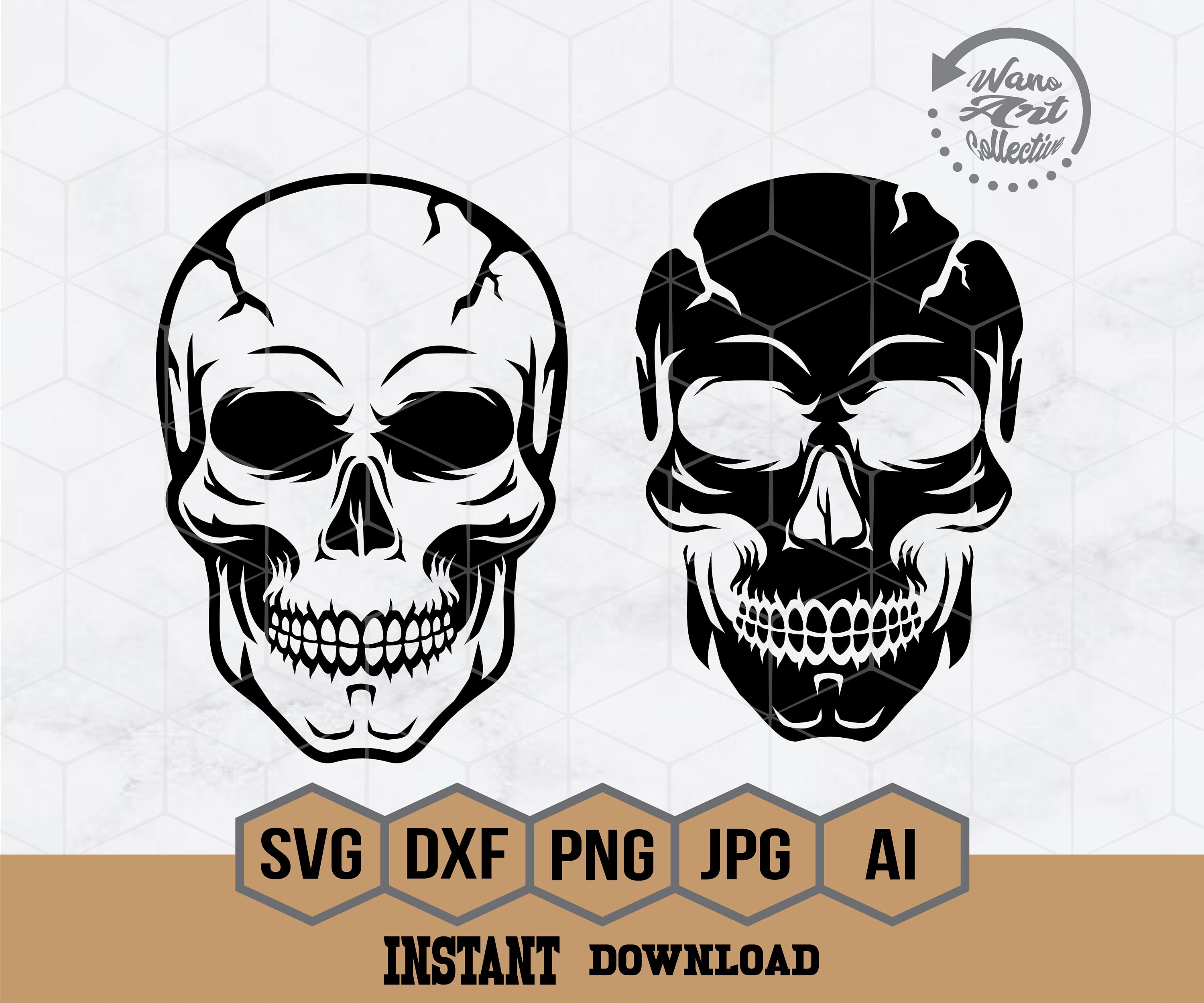 Skull Svg Skull Head Svg Skeleton Svg Skull Clipart Skull - Etsy