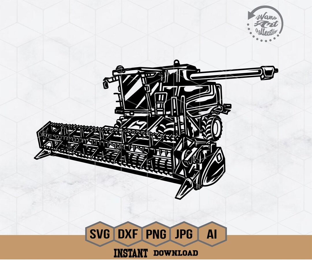 Combine Harvester Svg | Grain Harvester Svg | Tractor Svg | John Deere ...