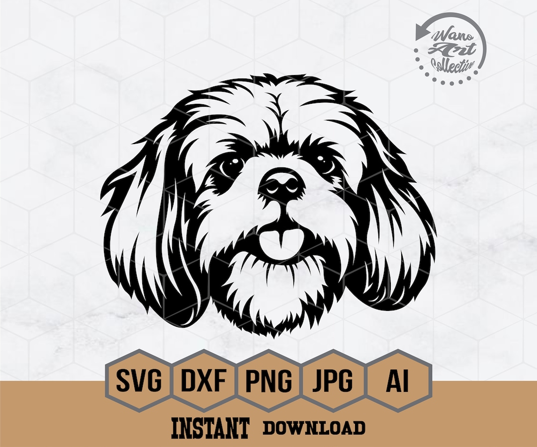 Shih Tzu Svg, Cute Shih Tzu Svg, Shih Tzu Dog Svg, Shih Tzu Clipart ...