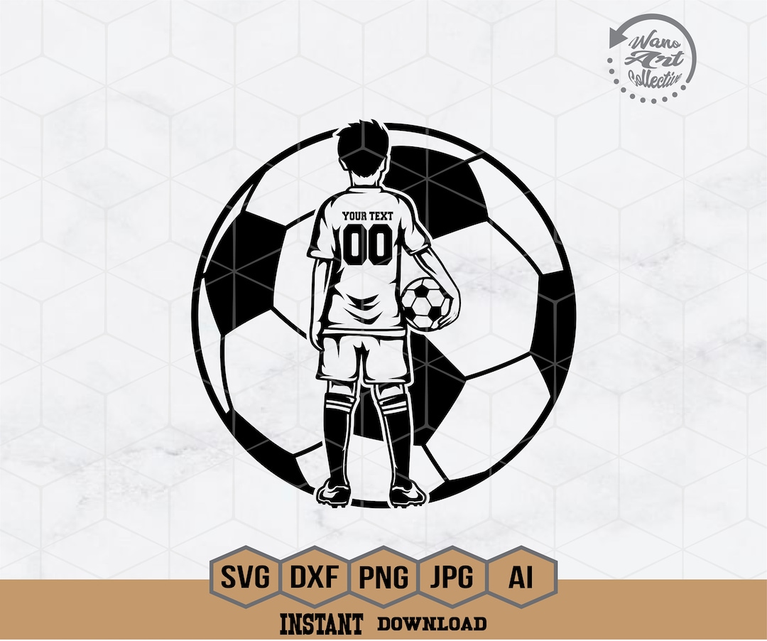 Soccer Kid Player Svg | Personalized Name Svg | Soccer Kid Svg | Soccer ...