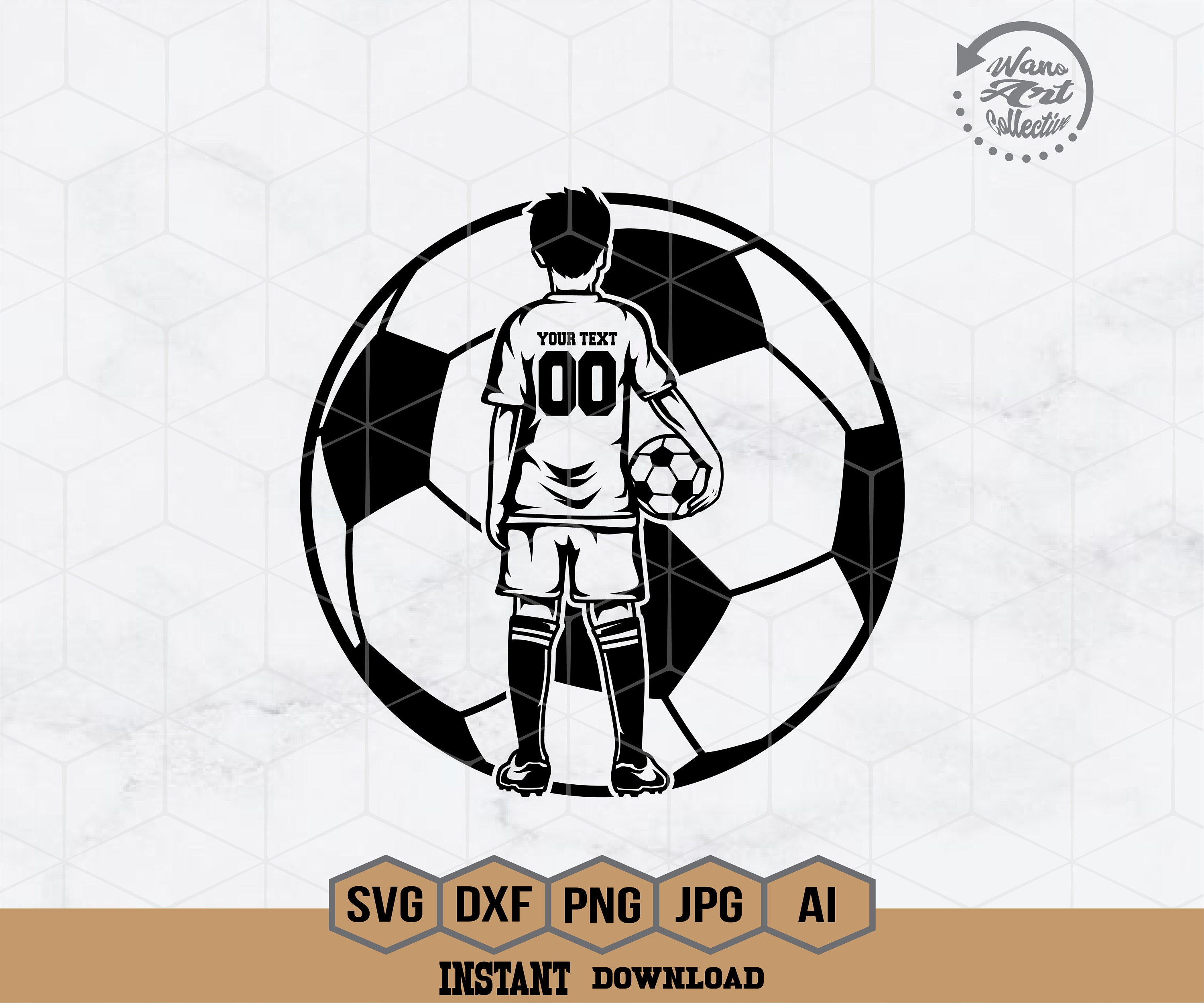 Soccer Kid Player Svg | Personalized Name Svg | Soccer Kid Svg | Soccer ...