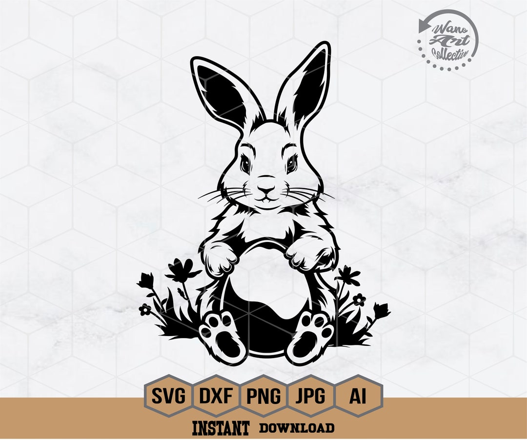 Happy Easter Bunny Svg | Easter Bunny Svg | Easter Rabbit Svg | Spring ...