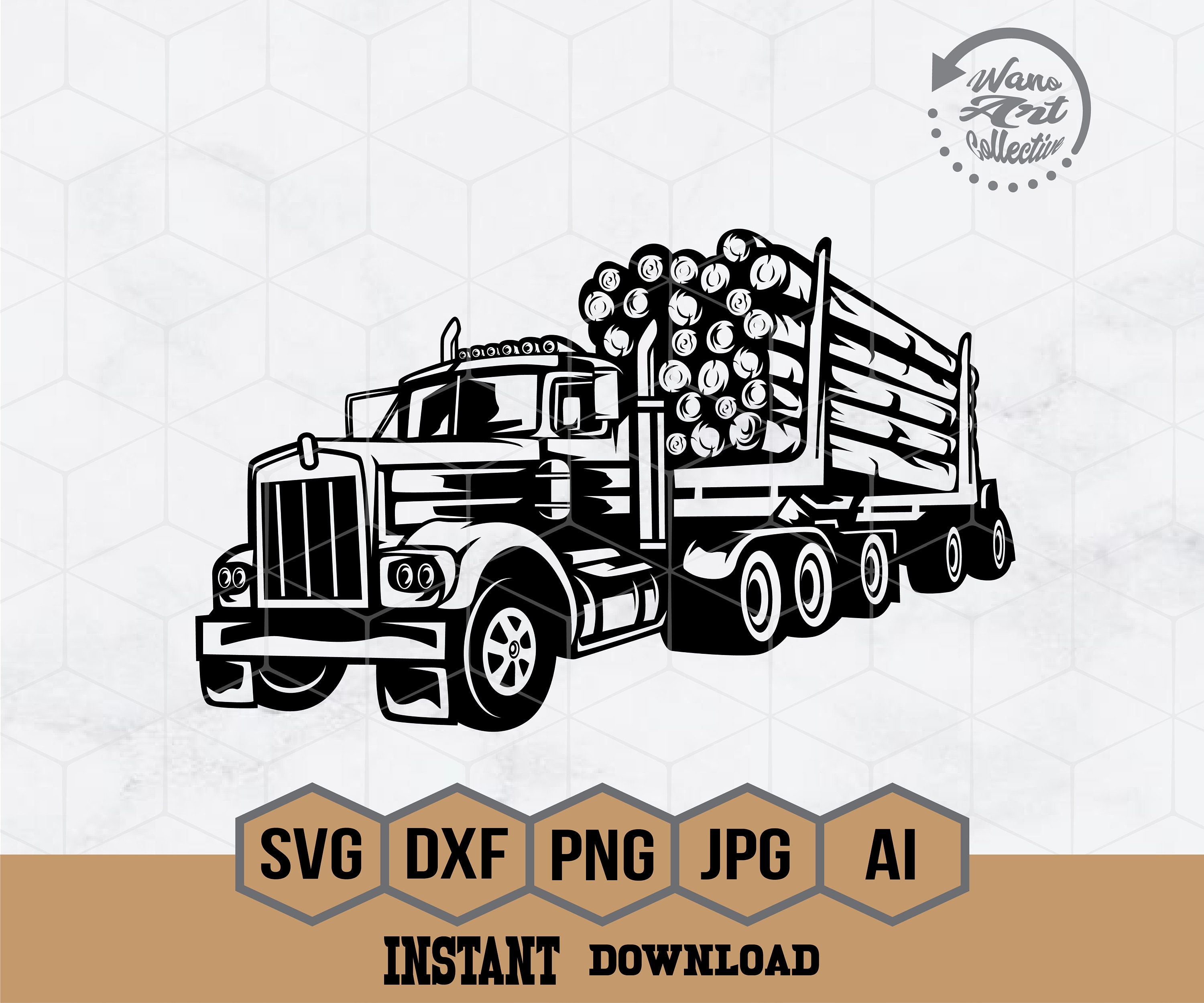 Logging Truck Svg, Big Truck Svg, Lamberjack Svg, Wood Man Shirt ...