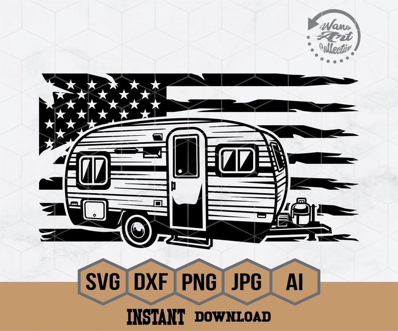 US Camper Trailer SVG File Camper Svg Travel Trailer Svg - Etsy
