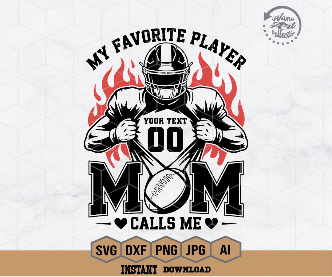My Favorite Player Svg | Football Player Svg | Football Svg | Gameday ...
