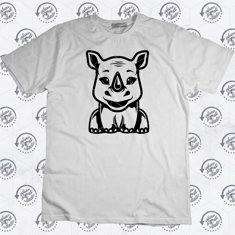 Rhino Svg Cute Rhino Sitting Svg Png Baby Rhino Svg Cute - Etsy