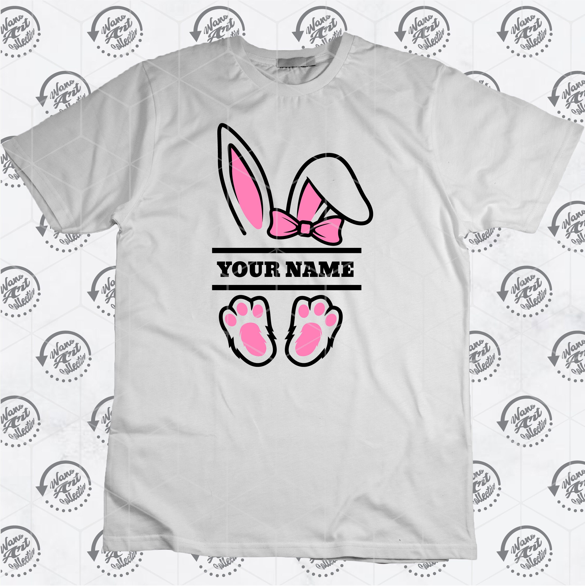 Happy Easter Name Svg | Easter Bunny Svg | Easter Rabbit Svg | Spring ...