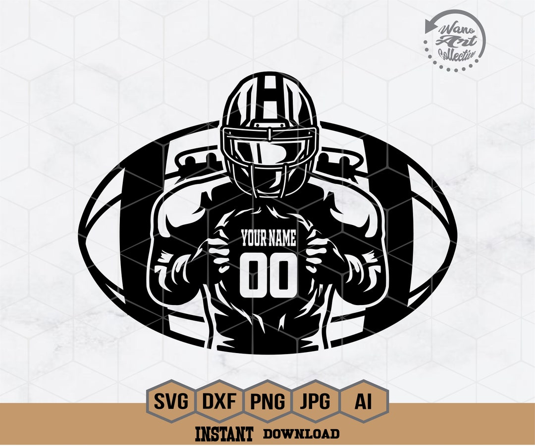Personalized Name | Football Player Svg | Football Name Svg | Football ...