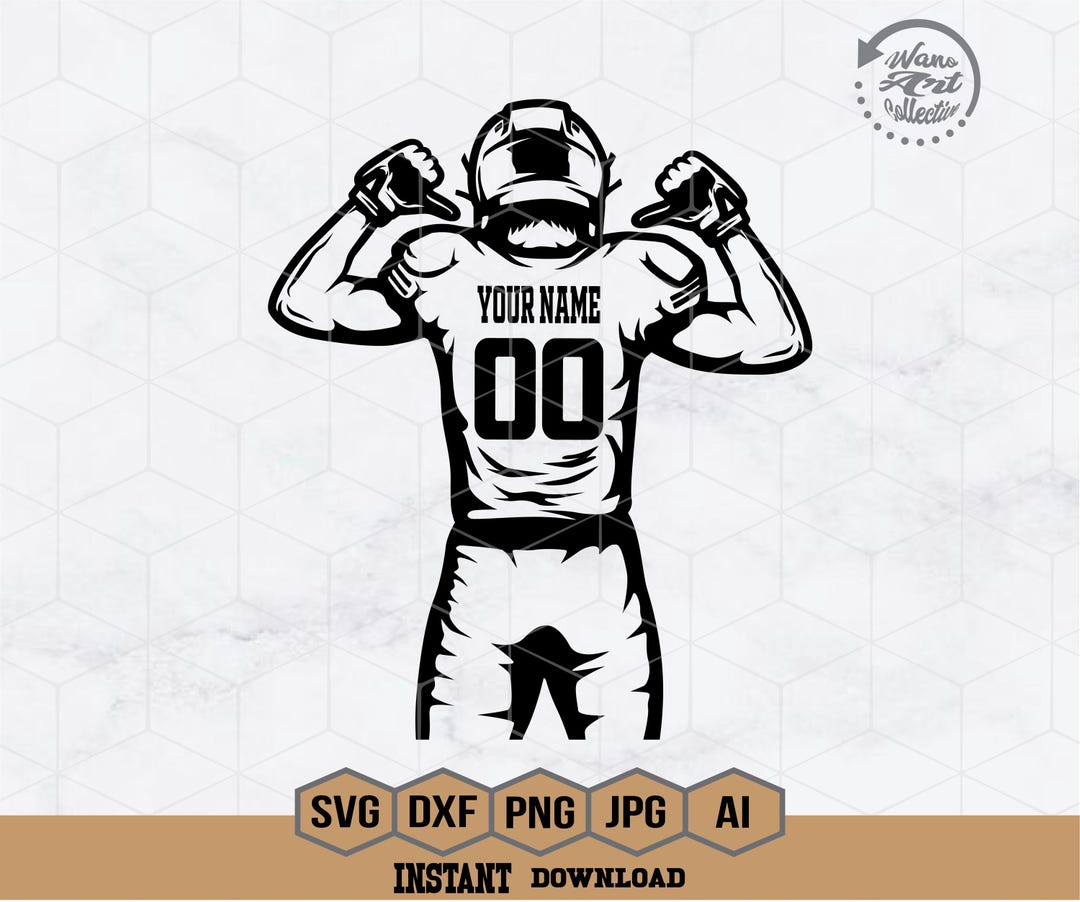 Personalized Name | Football Player Svg | Football Game Svg | Football ...