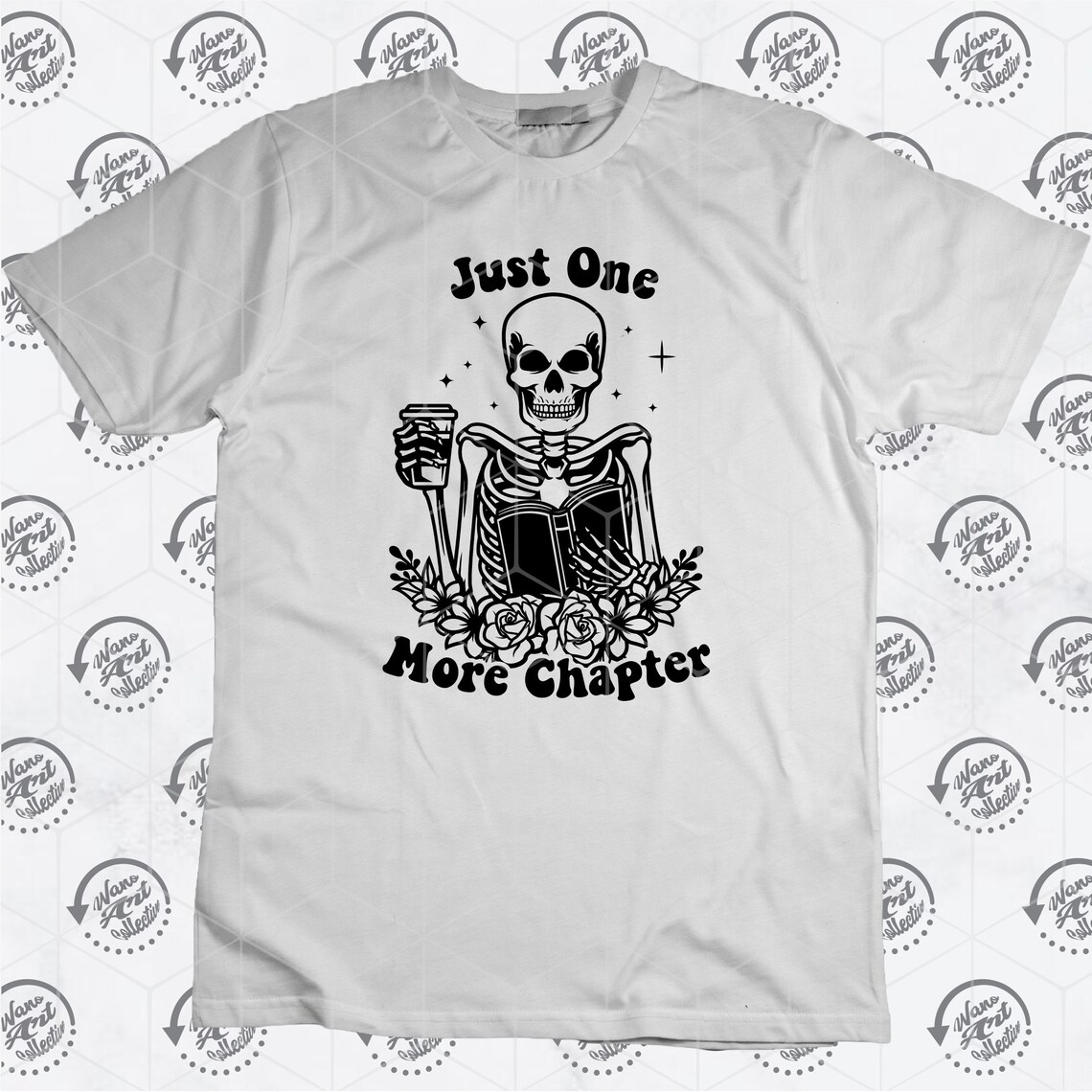 Skeleton Reading Book Svg | Floral Skeleton Svg | Skeleton Drinking ...