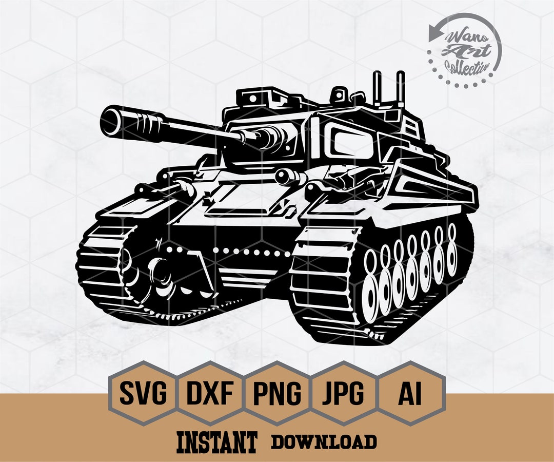 War Tank Svg Military Vehicle Clipart Army Tank Cut File War Ship ...
