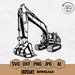Excavator SVG File Heavy Equipment Svg Excavator Clipart Excavator ...