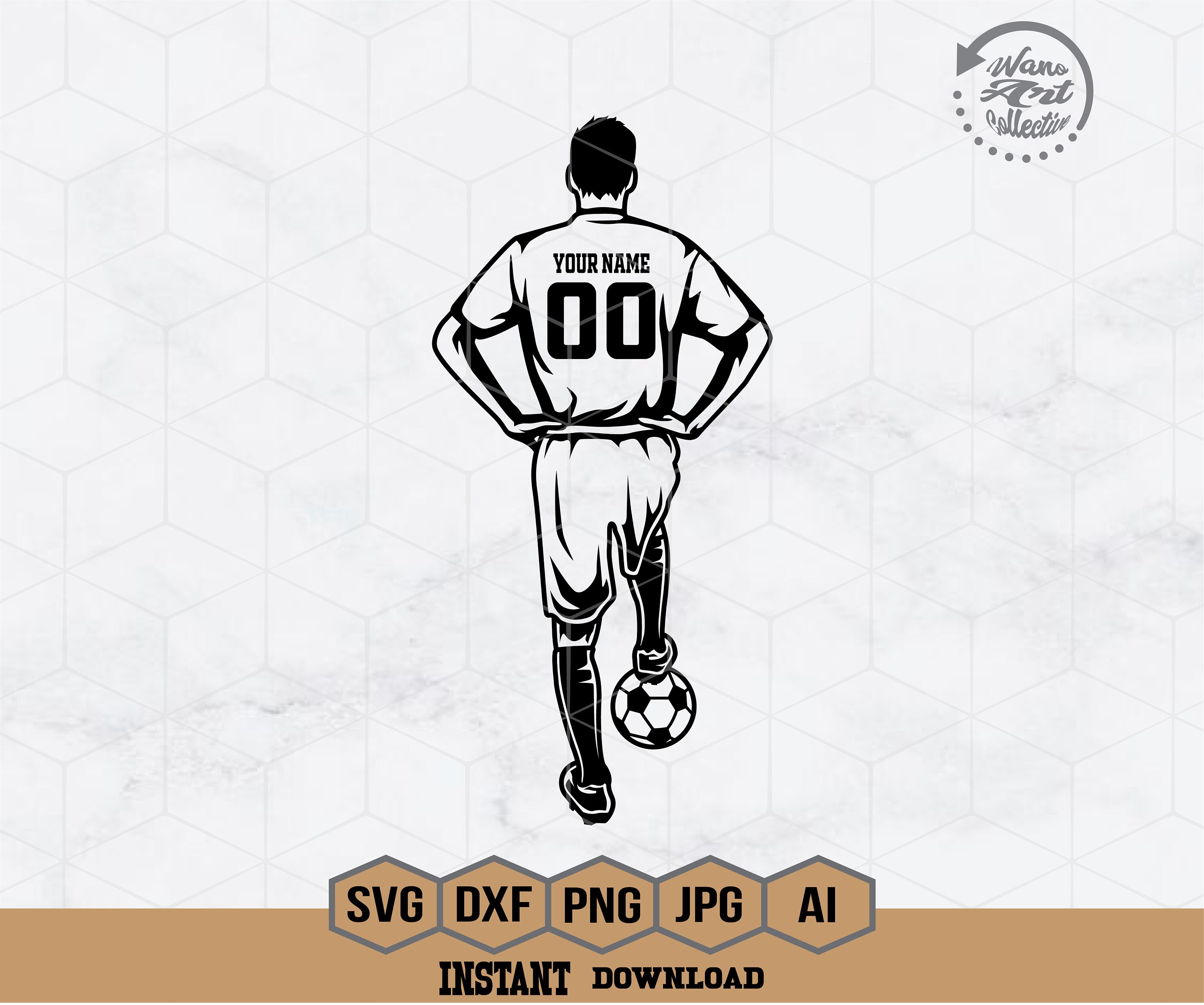 Soccer Player Svg Personalized Name Svg Soccer Team Svg Soccer Svg ...