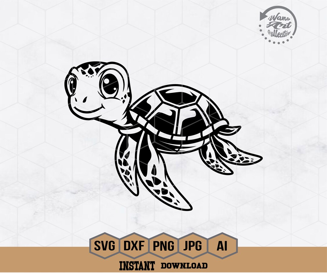 Sea Turtle Svg | Cute Baby Turtle Svg | Sea Animal Svg | Baby Turtle ...