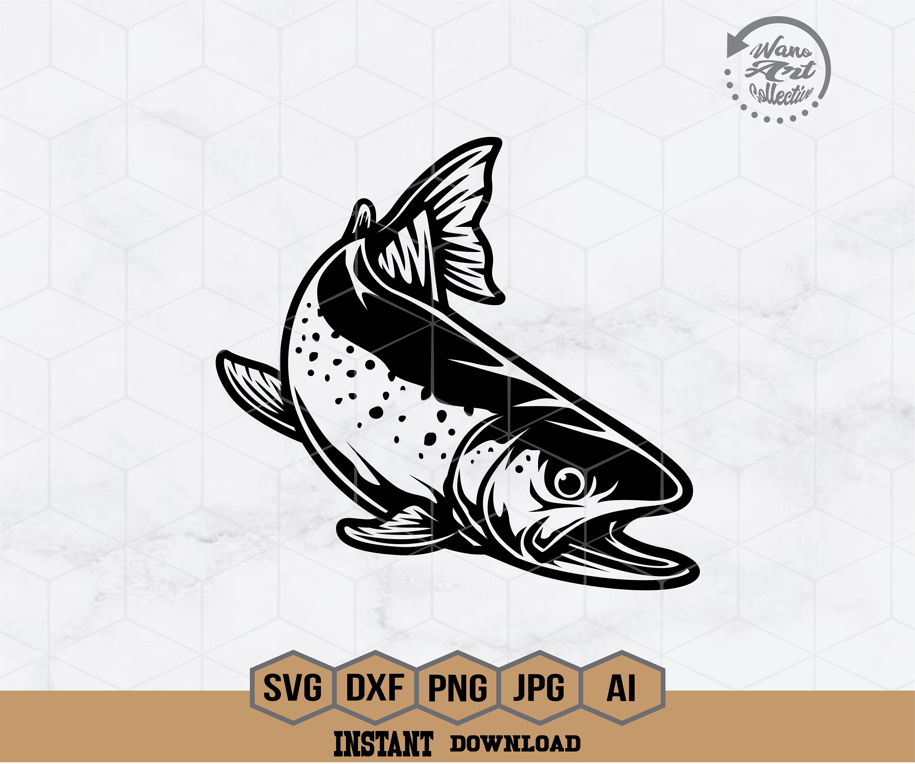 Trout Fish Svg Trout Fishing Svg Freshwater Fish Svg Fishing Shirt ...