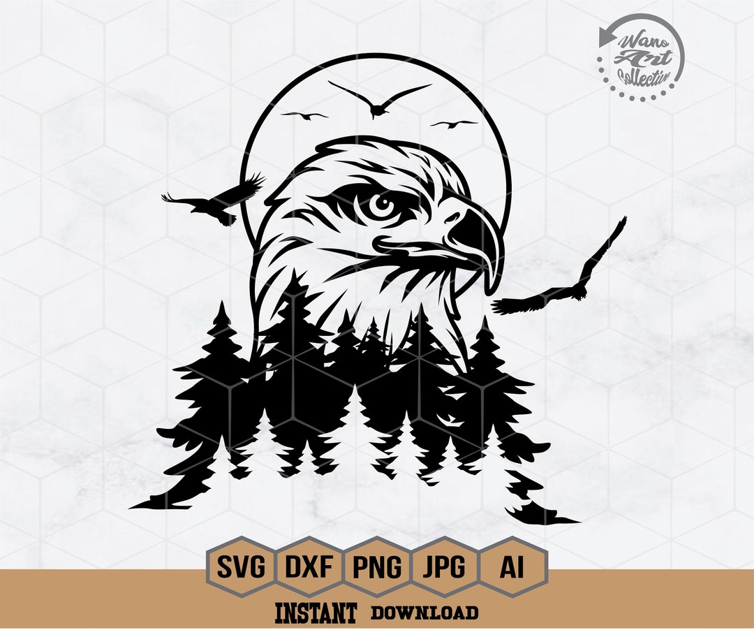 American Eagle Svg | Eagle Scene Svg | Patriotic Eagle Svg | Eagle ...