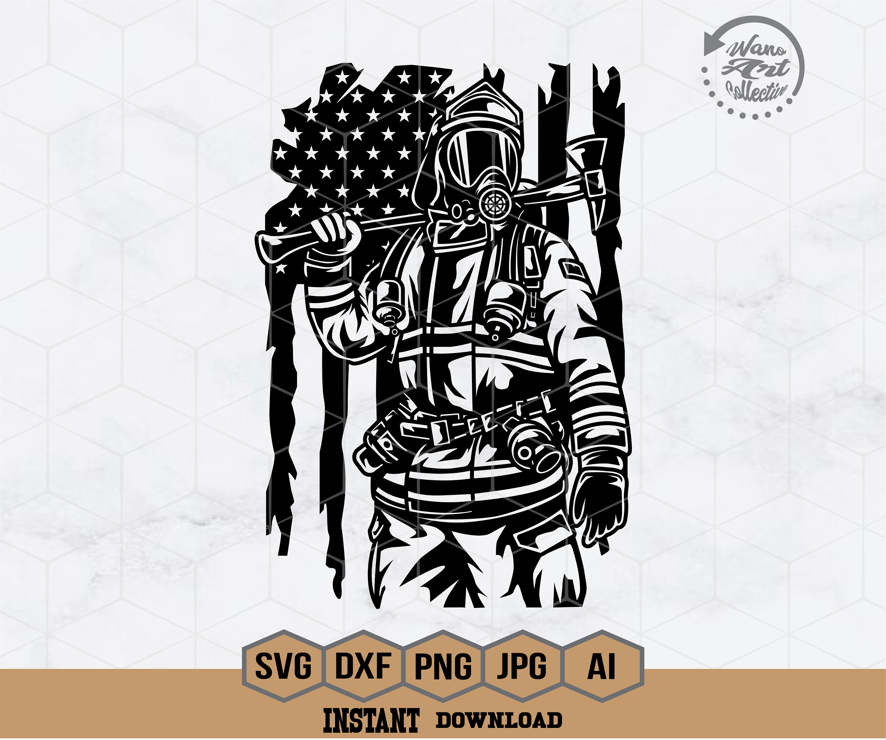 US Firefighter Svg First Responder Svg Fireman Svg Rescue Team Svg Fire ...