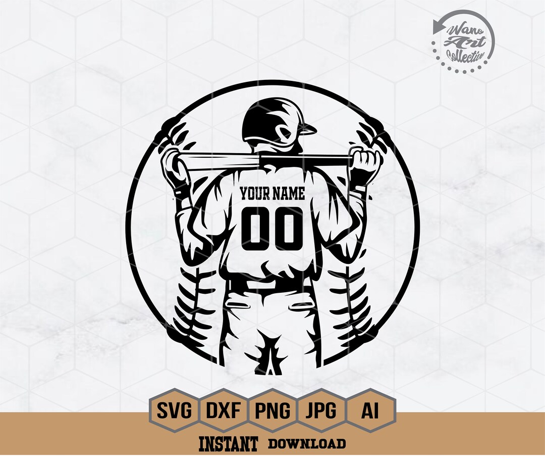 Baseball Player Svg | Personalized Name Svg | Baseball Team Svg ...
