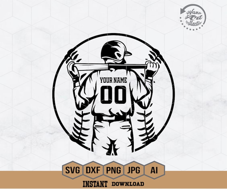 Baseball Player Svg Personalized Name Svg Baseball Team Svg Baseball ...