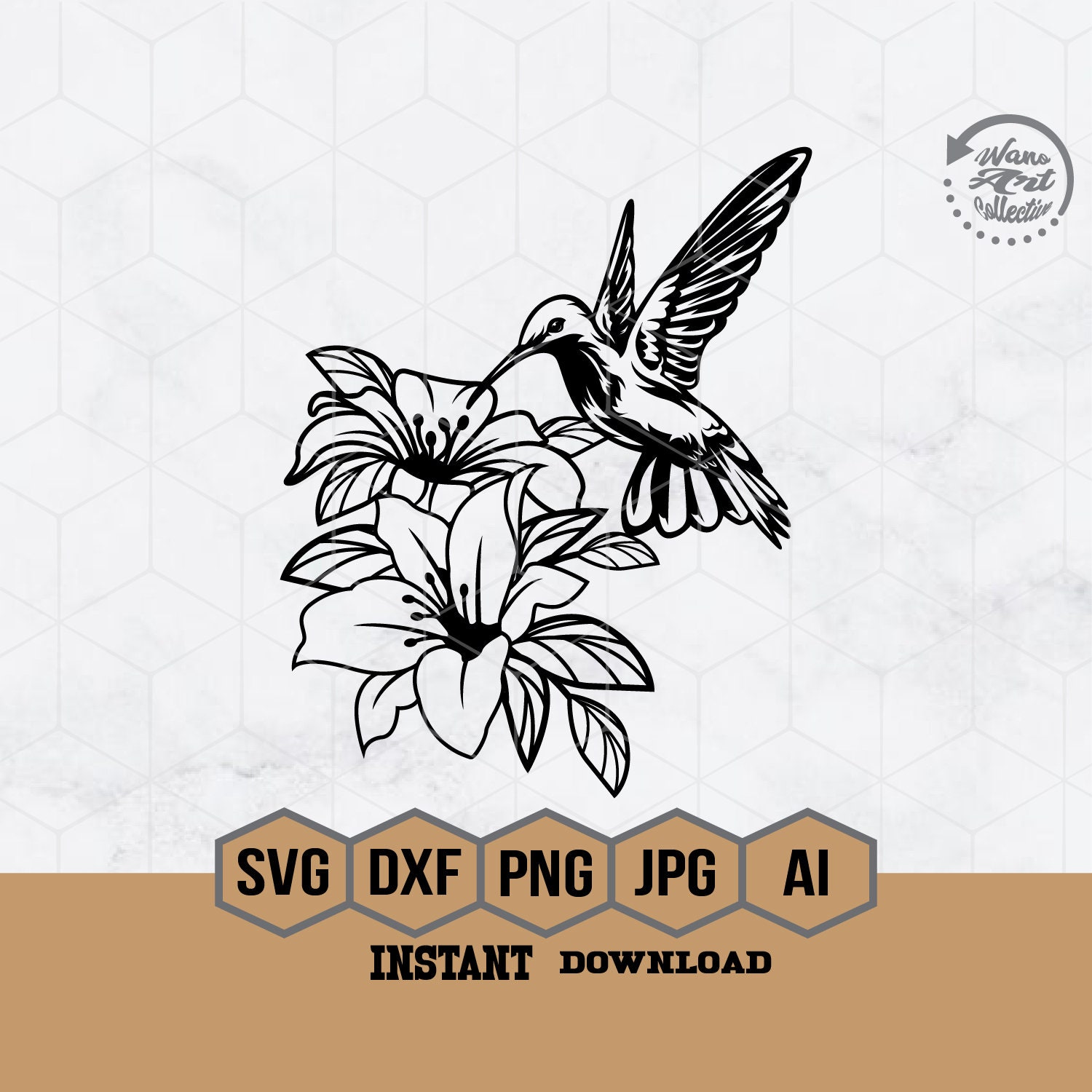 Hummingbird Flowers Svg Florals Svg Hummingbird Clipart - Etsy