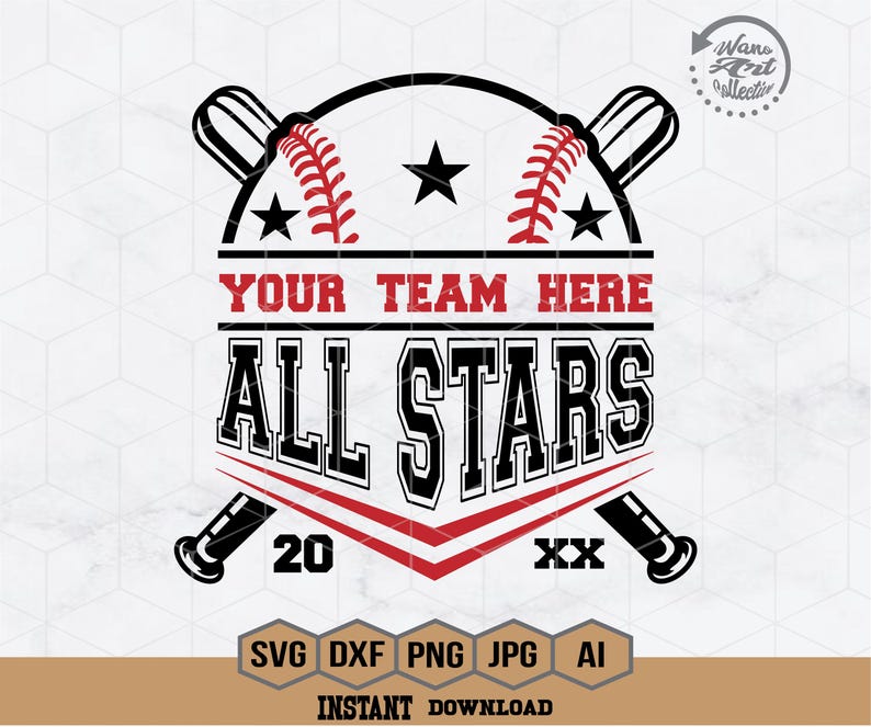 All Stars Baseball Svg | All Stars Svg | Baseball Svg | Baseball Mom ...