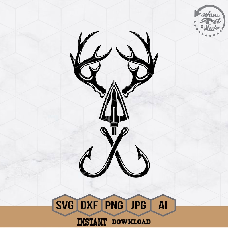 Deer Ducking and Arrow - Etsy