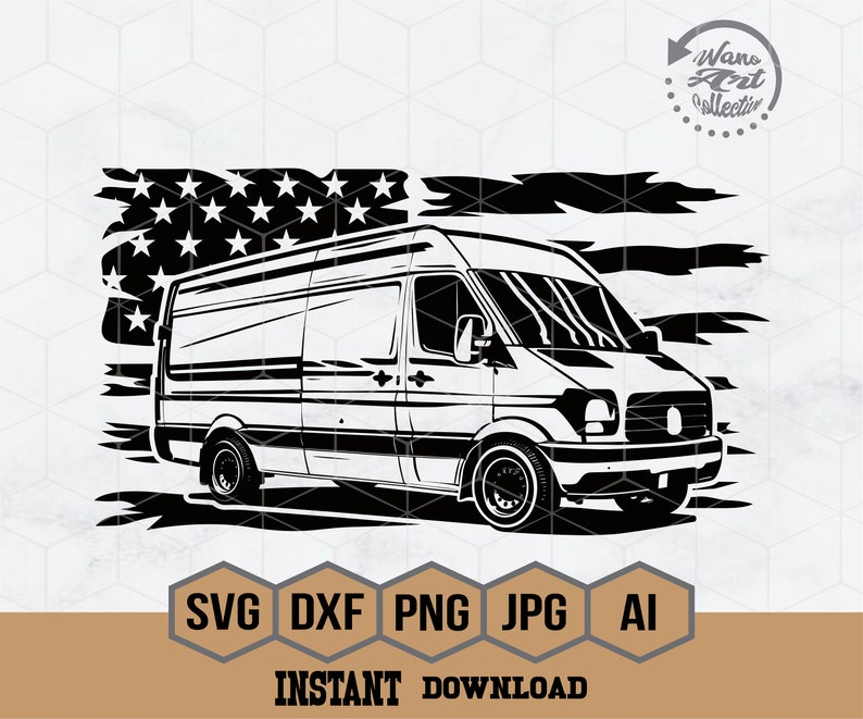 US Cargo Van SVG Moving Vehicle SVG Delivery Van Truck Svg - Etsy