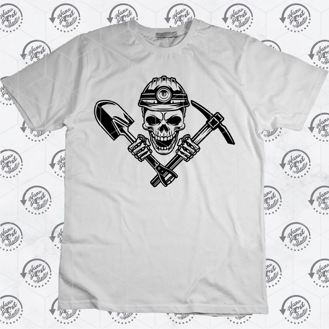 Coal Miner Skull Svg File | Mining Skull Svg | Skull Clipart | Miner ...