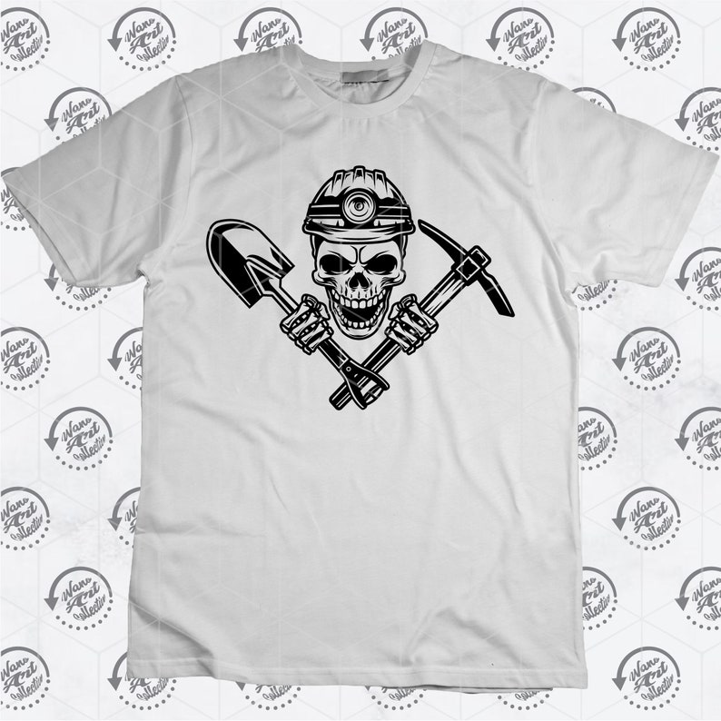 Coal Miner Skull Svg File Mining Skull Svg Skull Clipart - Etsy