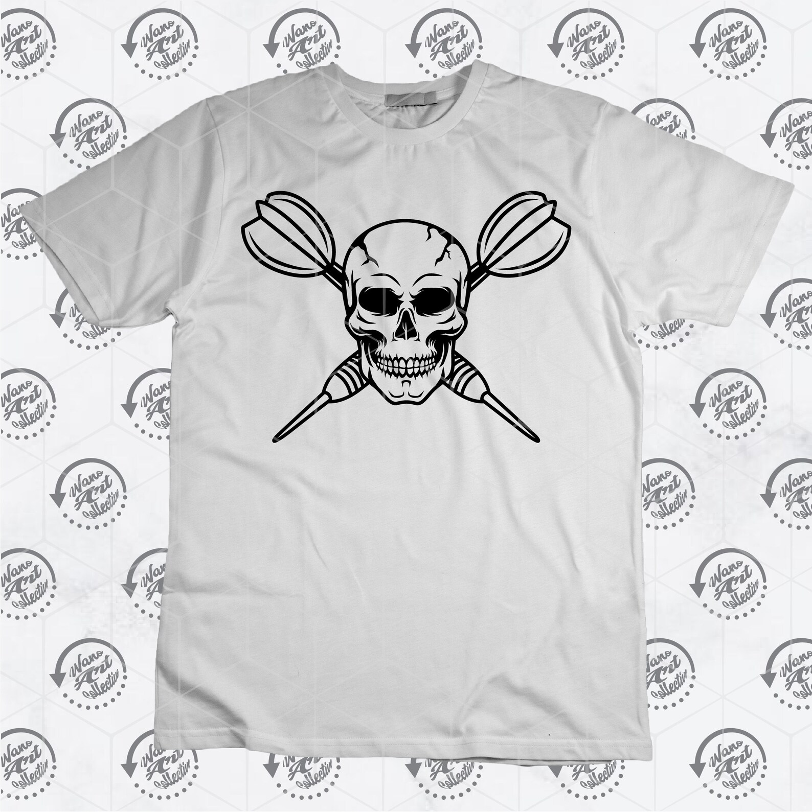 Skull Svg, Skull Dart Svg, Target Svg, Skull Target Cutfile, Dart Game ...