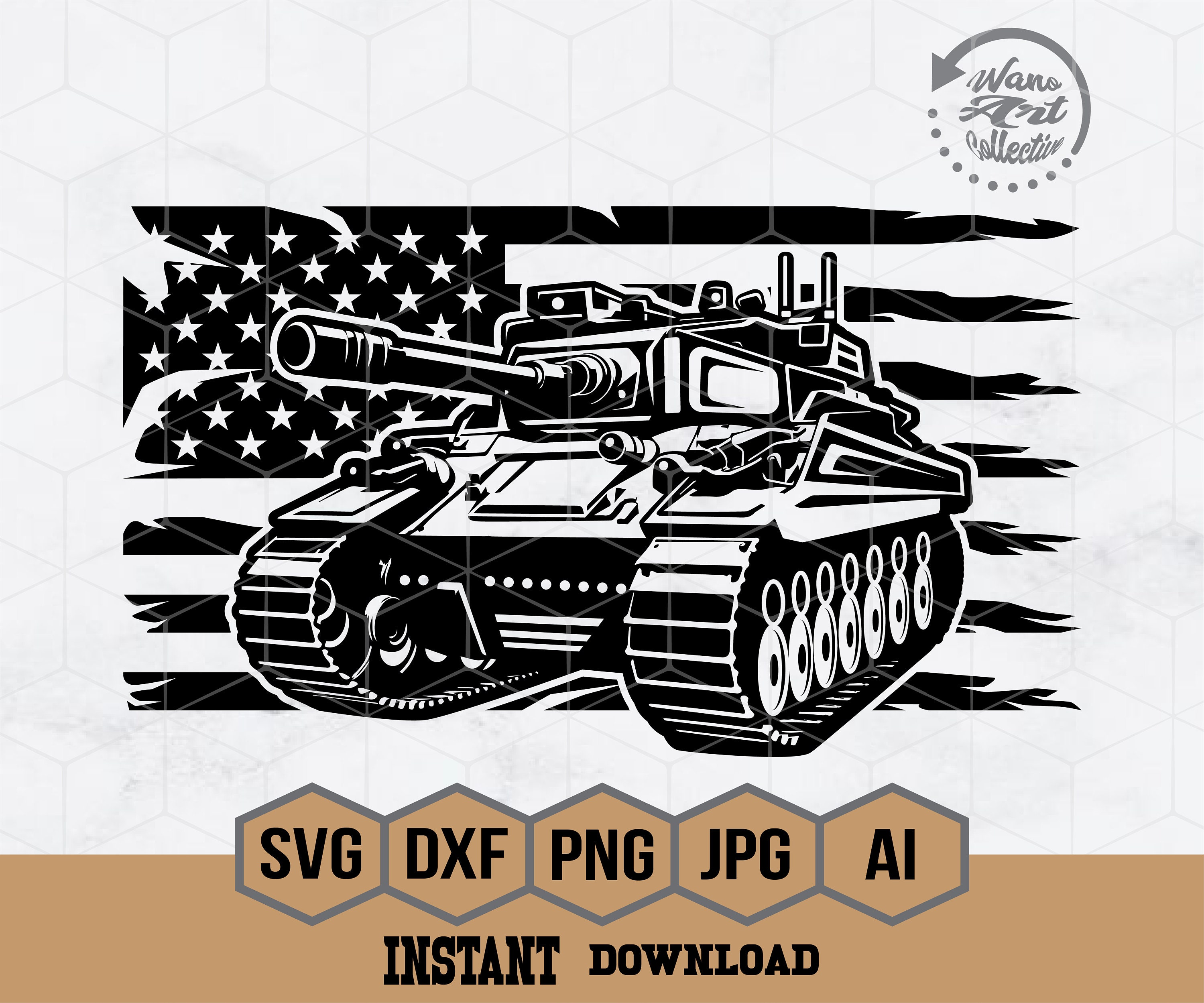 US War Tank Svg Military Vehicle Clipart US Army Tank Cut - Etsy
